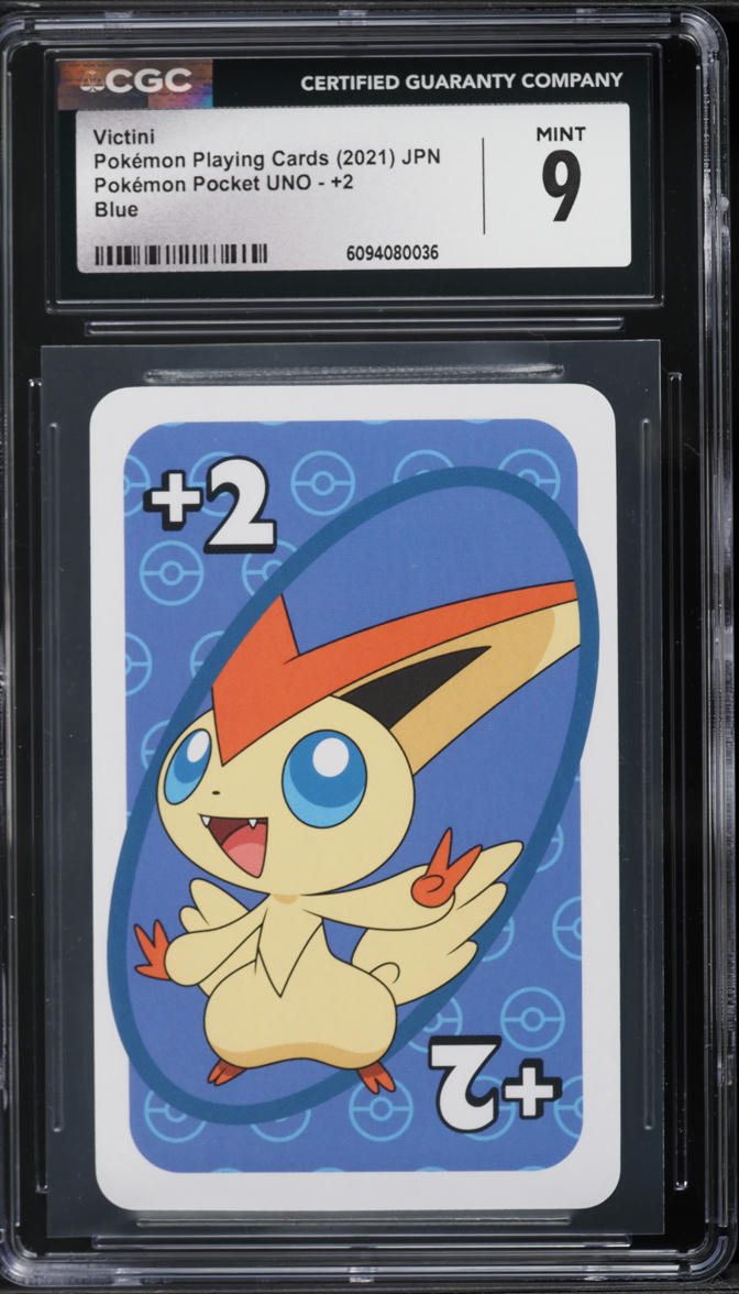 2021 Pokemon Japanese Playing Cards Pocket UNO Blue Victini #+2 CGC 9 ...