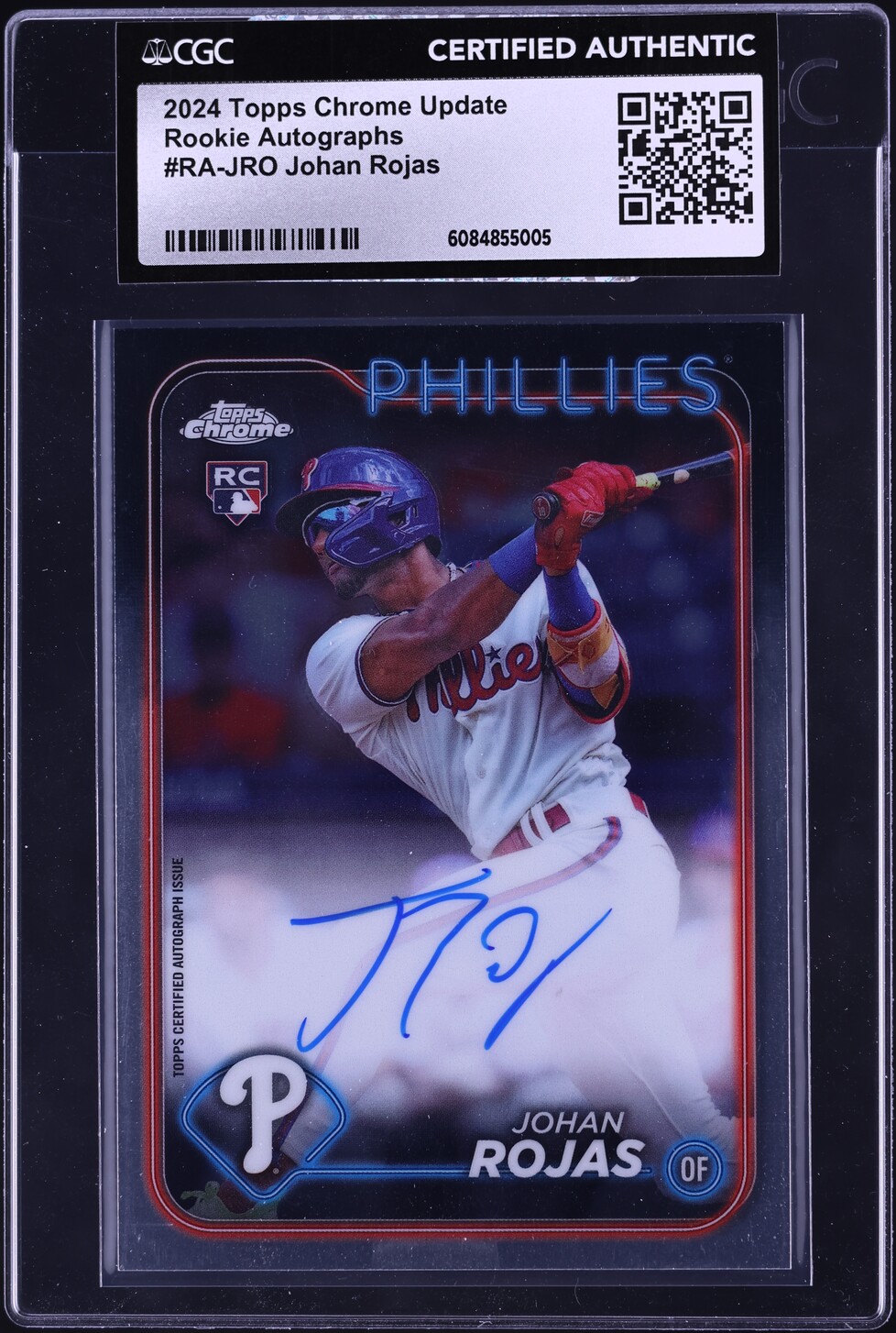 2024 Topps Chrome Update Johan Rojas ROOKIE AUTO #RA-JRO CGC AUTH on ...