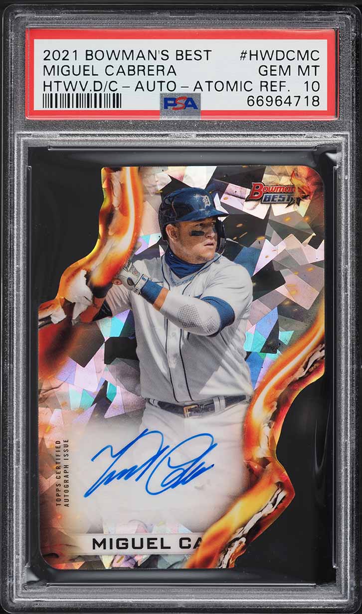2021 Bowman's Best Heatwave Atomic Refractor Miguel Cabrera AUTO /25 ...