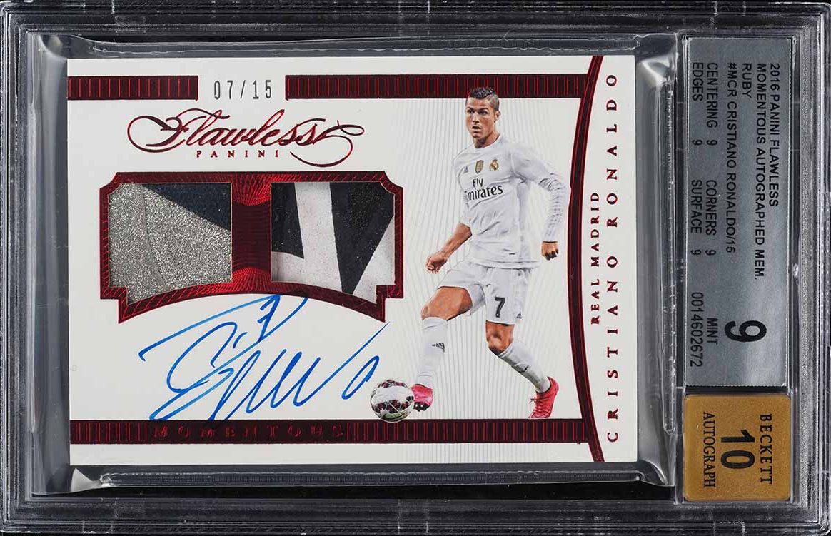 2016 Flawless Momentous Ruby Cristiano Ronaldo PATCH AUTO JSY # 7/15 # ...