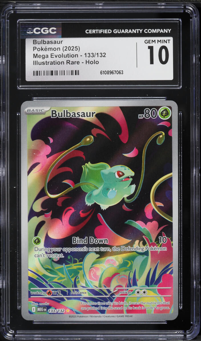 2025 Pokemon Mega Evolution IR Bulbasaur #133 CGC 10 GEM MINT on ...