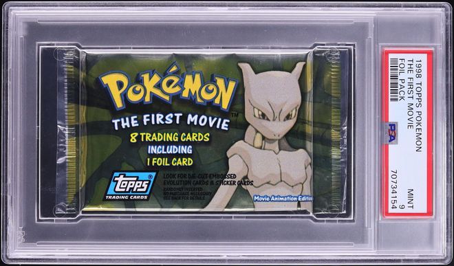 1998 Topps Pokemon The First Movie Foil Pack PSA 9 MINT on Fanatics Collect