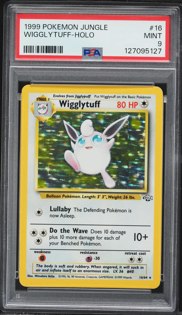 1999 Pokemon Jungle Holo Wigglytuff #16 PSA 9 MINT on Fanatics Collect