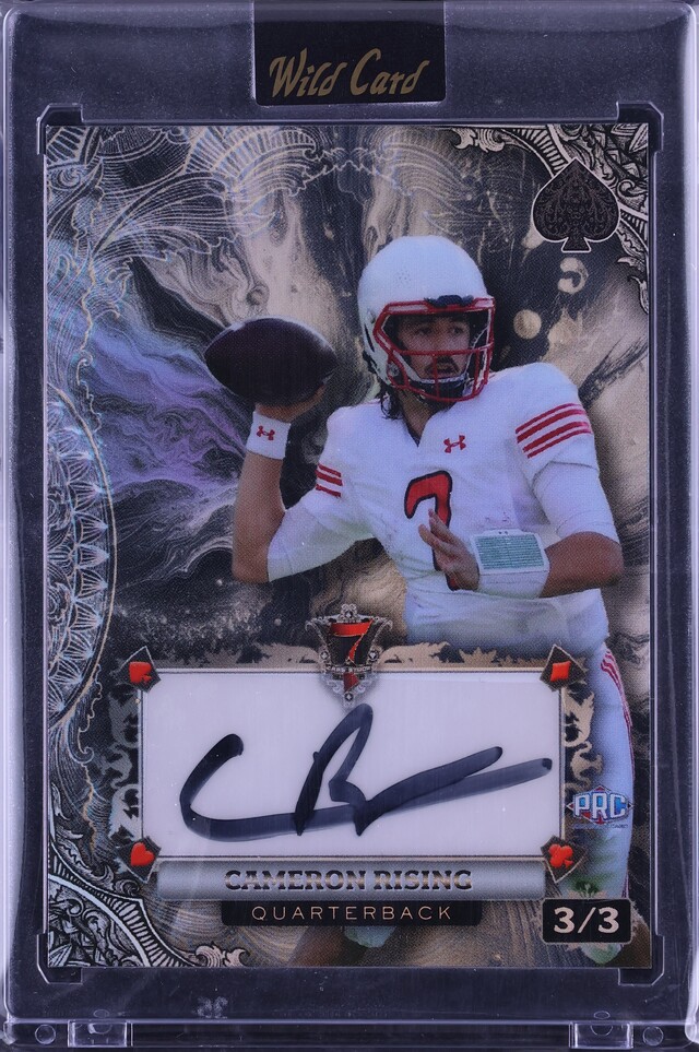 2024 Wild Card 7 Card Studs Silver Rainbow Cameron Rising RC AUTO 3/3 ...