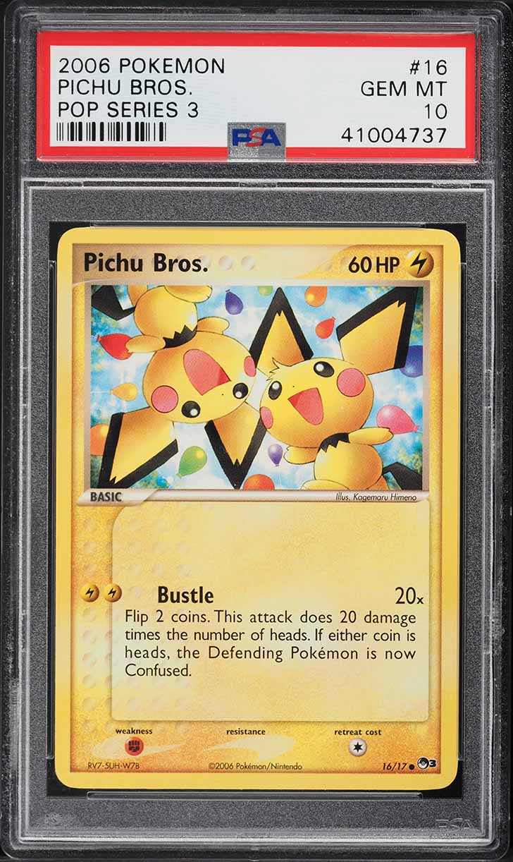 2006 Pokemon Pop Series 3 Pichu Bros. #16 PSA 10 GEM MINT on Fanatics ...