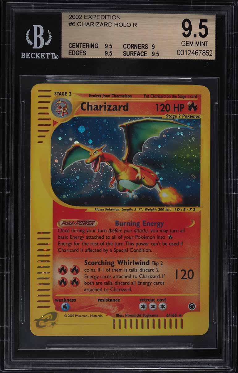 2002 Pokemon Expedition Charizard #40 BGS 9.5 GEM MINT on Fanatics Collect