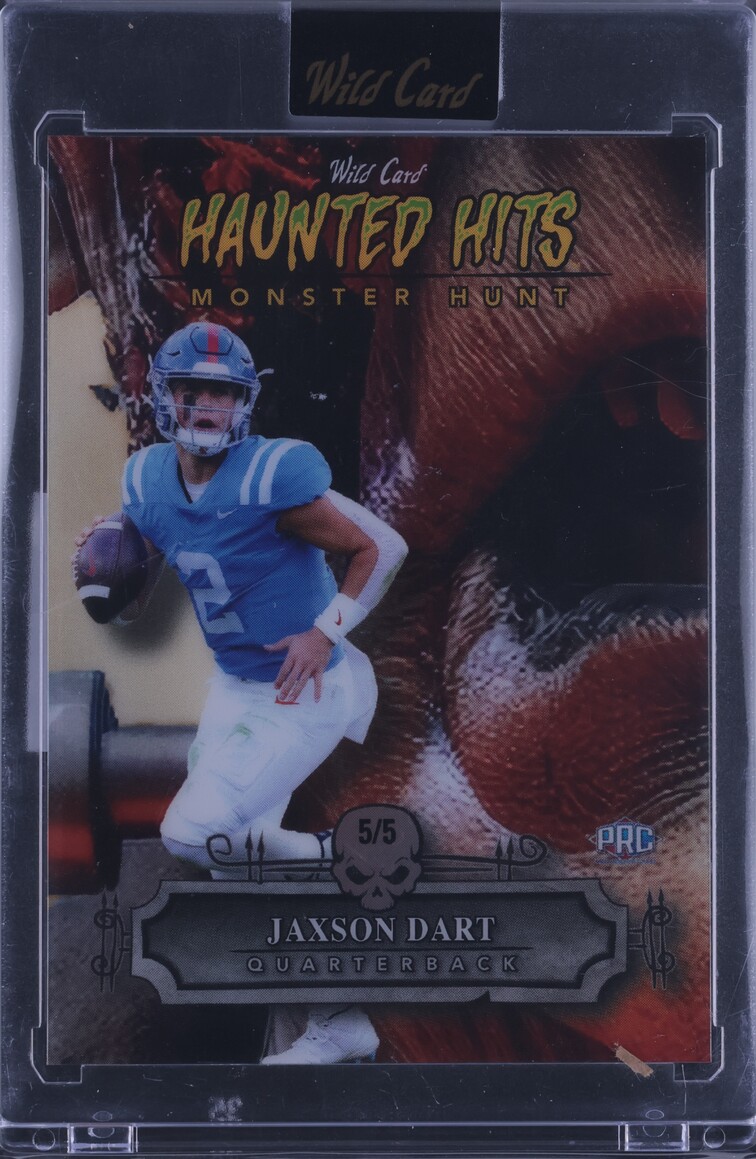 2024 Wild Card Haunted Hits Frankenstein Orange Rainbow Jaxson Dart 5/5 ...