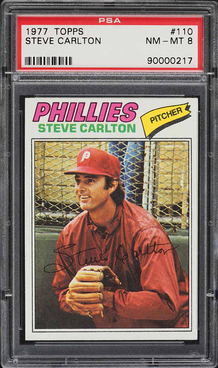 1977 Topps Steve Carlton #110 PSA 8 NM-MT on Fanatics Collect