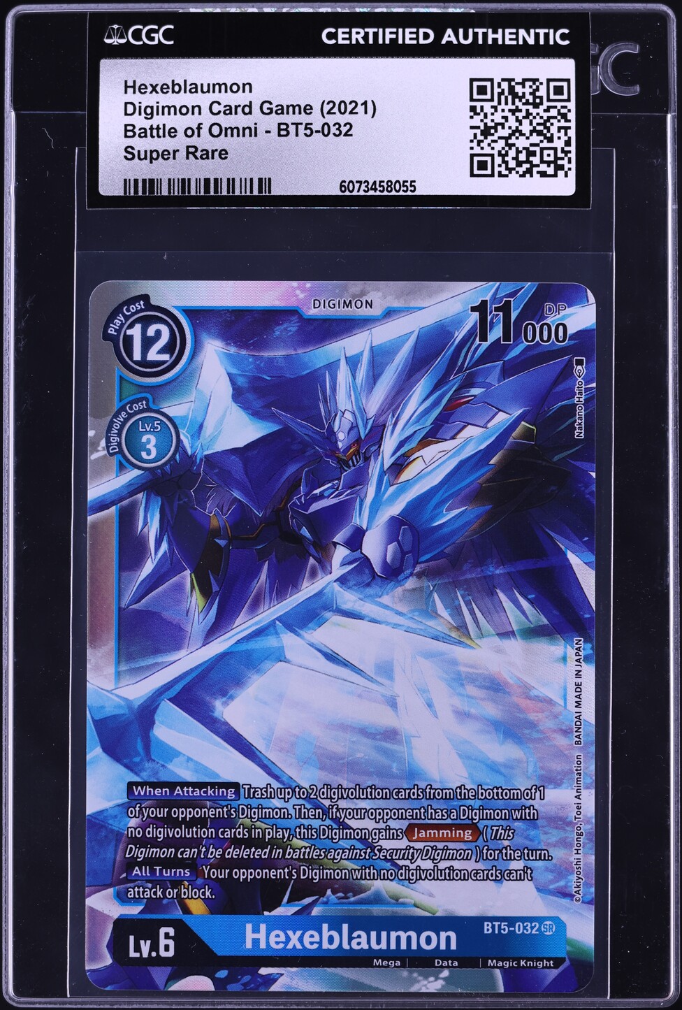 2021 Digimon Battle Of Omni Hexeblaumon #BT5-032 CGC AUTH on Fanatics Collect