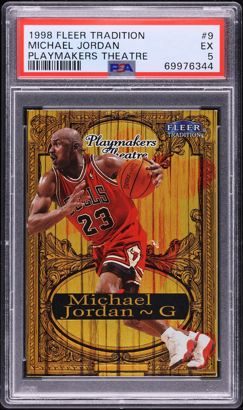 1998 Fleer Tradition Playmakers Theatre Embossed Michael Jordan 100/100 ...