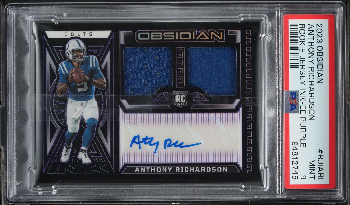 2023 Panini Obsidian Ink E/E Purple Anthony Richardson RC PATCH AUTO ...