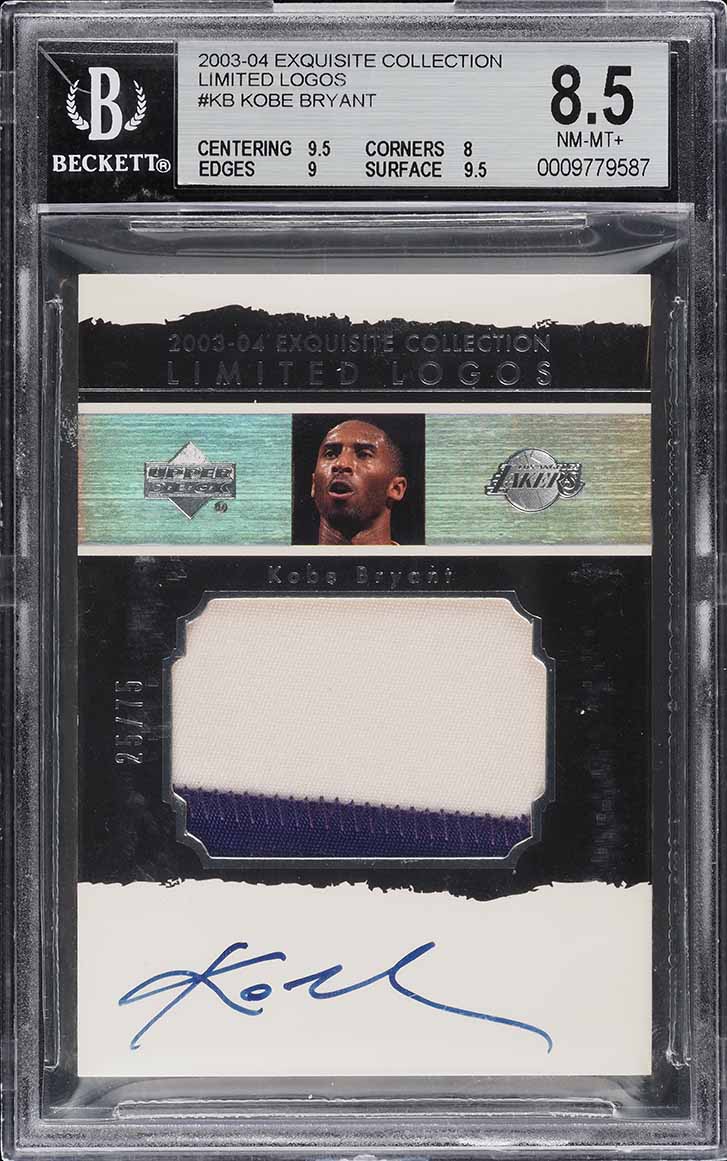 2003 Exquisite Collection Limited Logos Kobe Bryant PATCH AUTO /75 #KB ...