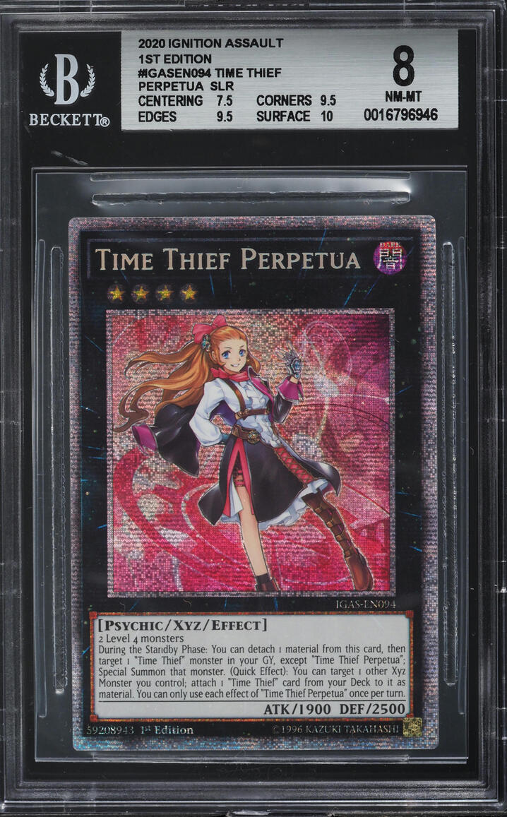 2020 Yu-Gi-Oh! Ignition Assault 1st Ed Time Thief Perpetua #IGAS-EN094 BGS 8 on Fanatics Collect