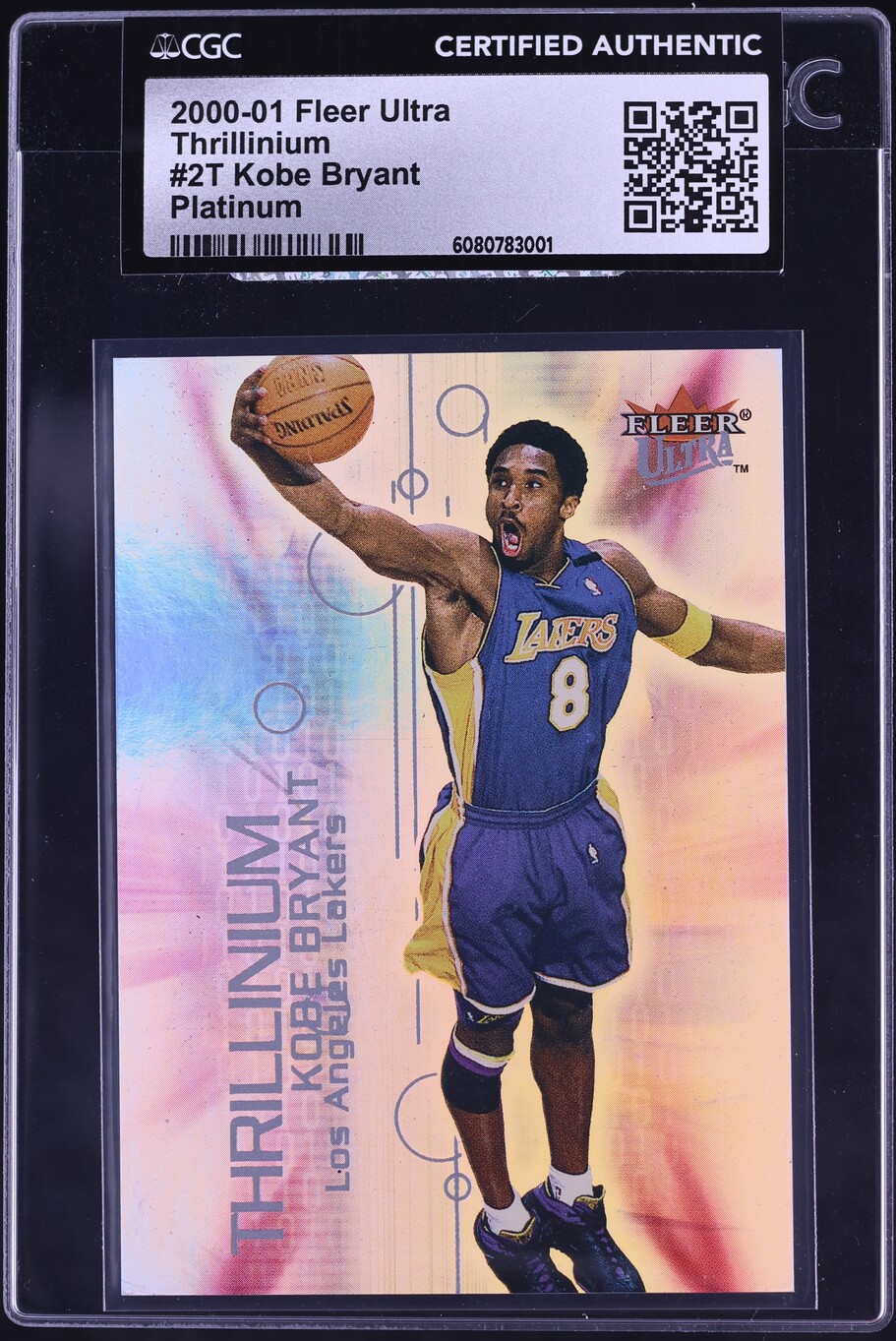 2000 Fleer Ultra Thrillinium Platinum Kobe Bryant /100 #2T CGC AUTH on ...