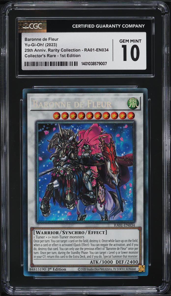 2023 Yu-Gi-Oh! 25th Anniversary 1st Edition Baronne De Fleur #RA01-EN034 CGC 10 on Fanatics Collect