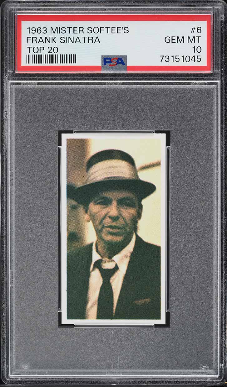 1963 Mister Softee's Top 20 Frank Sinatra #6 PSA 10 GEM MINT on Fanatics Collect
