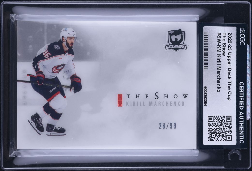 2022 Upper Deck The Cup The Show Kirill Marchenko ROOKIE /99 #SW-KM CGC ...