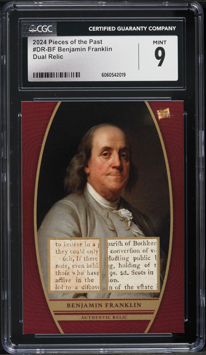 2024 Pieces Of The Past Dual Relic Benjamin Franklin PATCH #DR-BF CGC 9 ...