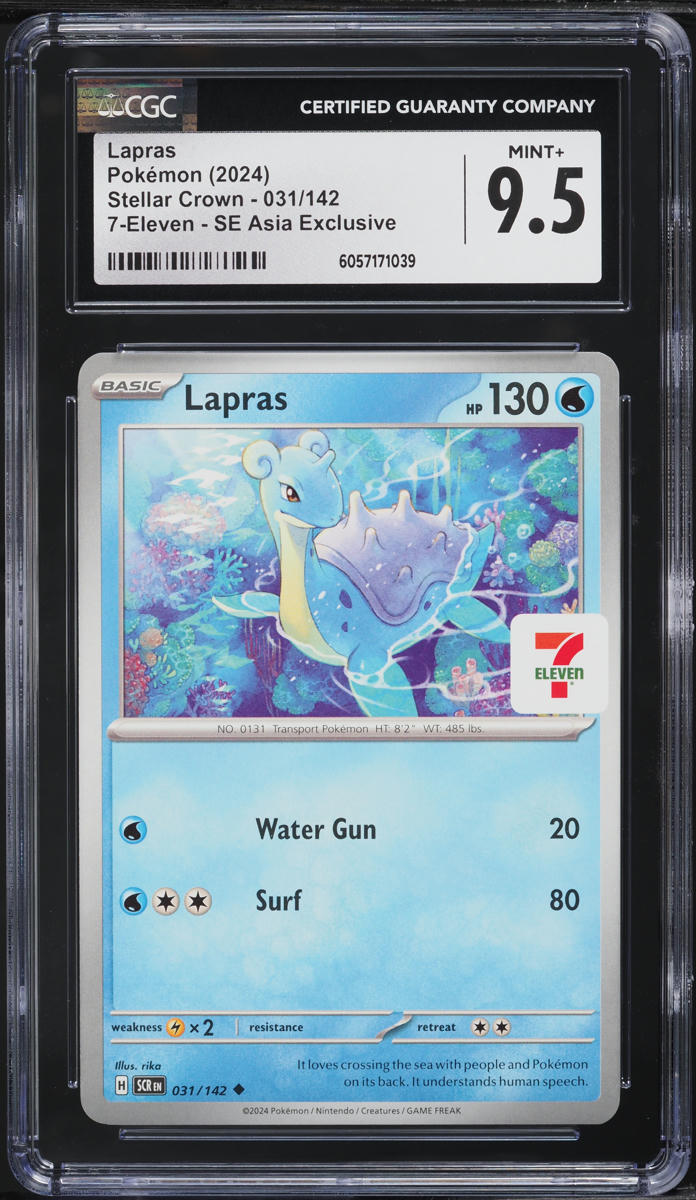 2024 Pokemon Stellar Crown 7-Eleven SE Asia Exclusive Lapras #031 CGC 9.5 MINT+ on Fanatics Collect