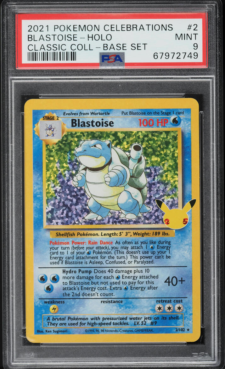 2021 Pokemon SWSH Celebrations Classic Collection Holo Blastoise #2 PSA ...
