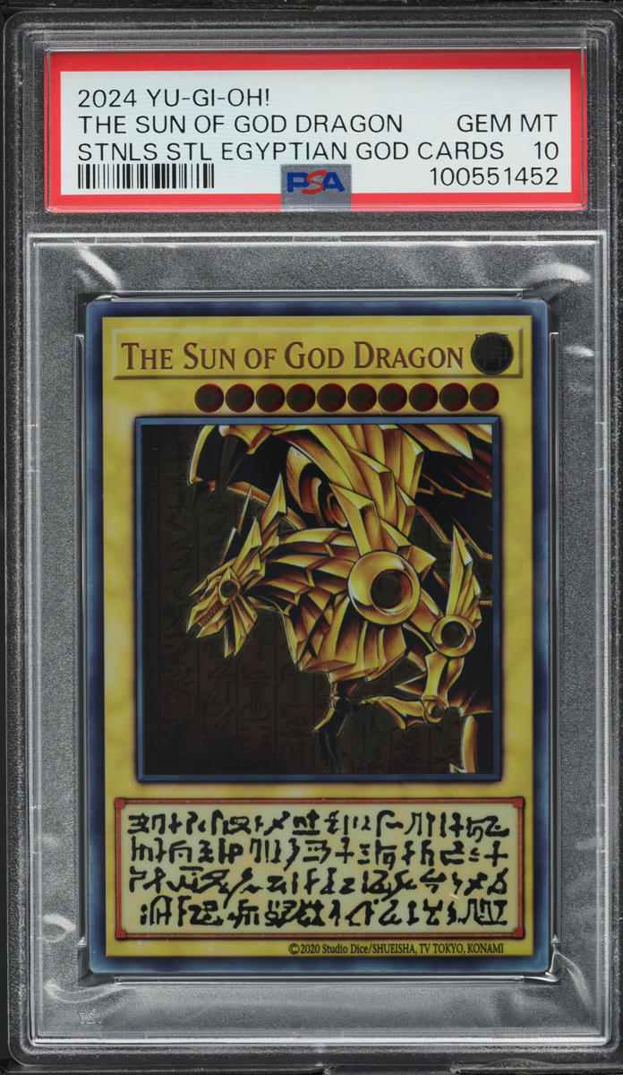 2024 Yu-Gi-Oh! Stainless Steel Egyptian God The Sun Of God Dragon PSA ...