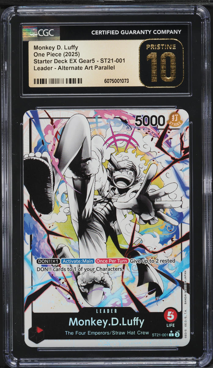2025 One Piece Starter Deck EX Gear5 Alt Art Monkey D. Luffy CGC 10 PRISTINE on Fanatics Collect