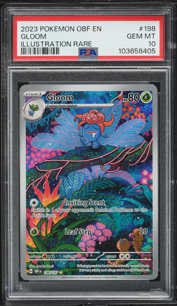 2023 Pokemon Scarlet & Violet Obsidian Flames IR Gloom #198 PSA 10 GEM ...