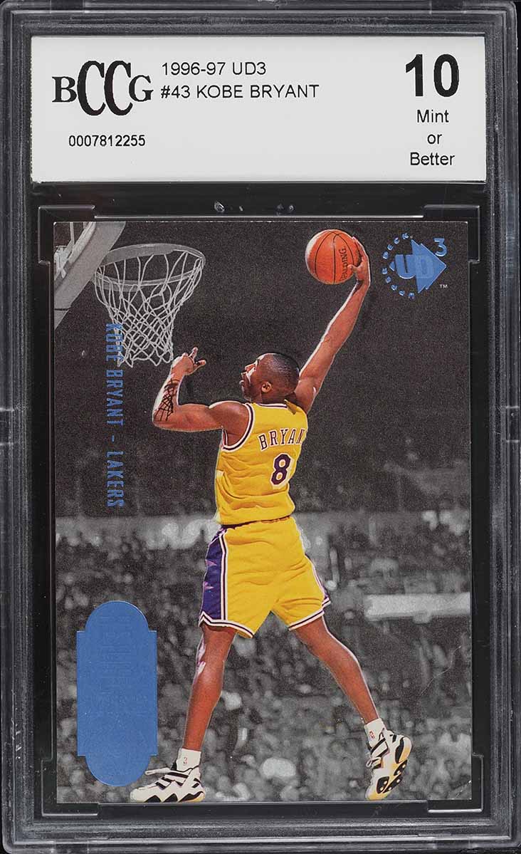 1996 UD3 Basketball Kobe Bryant ROOKIE #43 BCCG 10 on Fanatics Collect