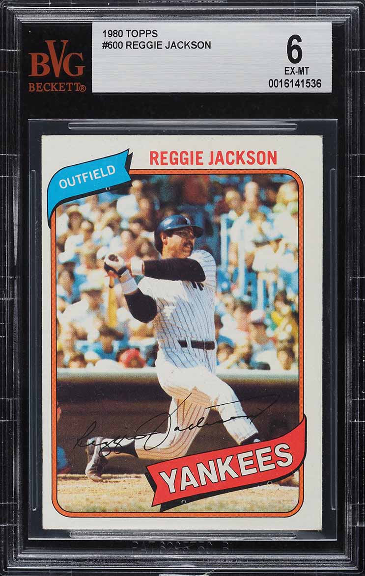 1980 Topps Reggie Jackson #600 BVG 6 EXMT on Fanatics Collect