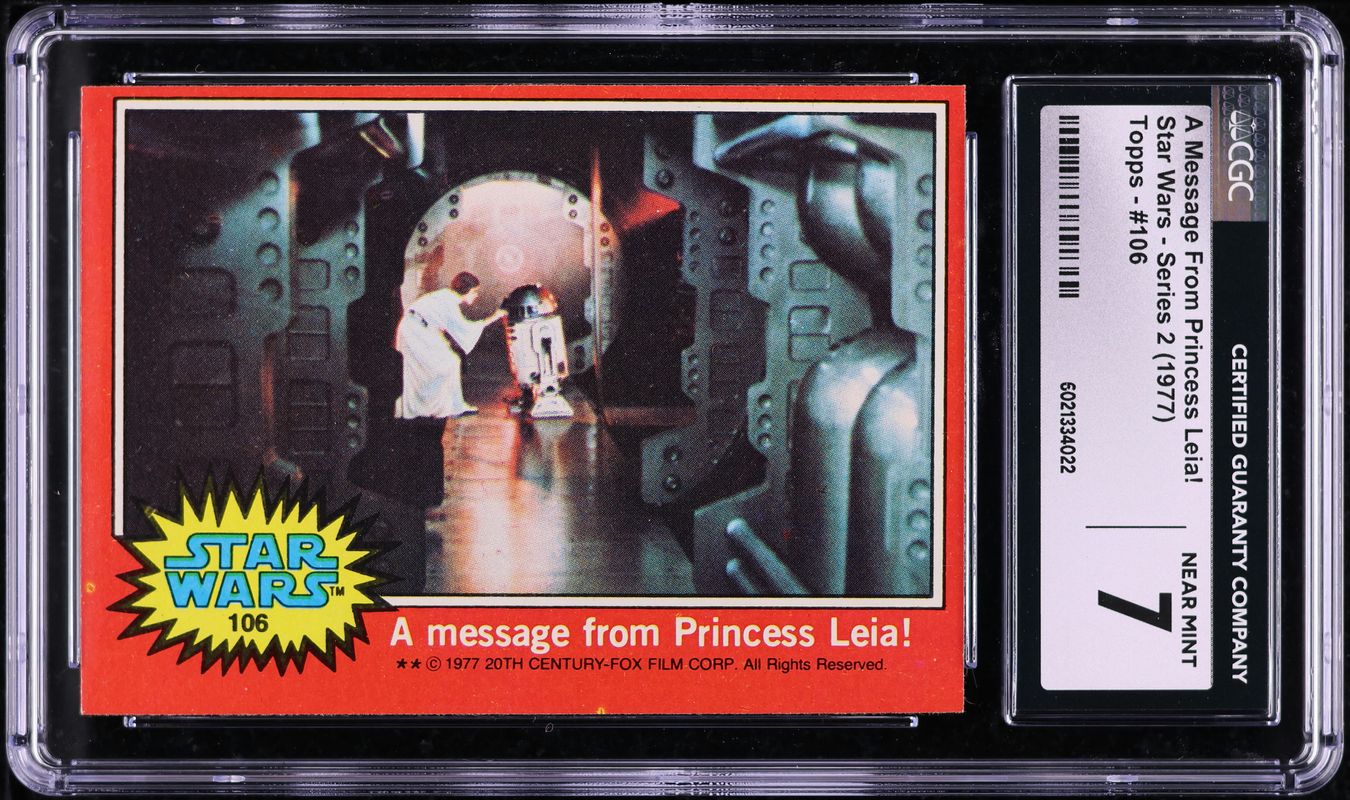 1977 Topps Star Wars Series 2 A Message From Princess Leia! #106 CGC 7 ...