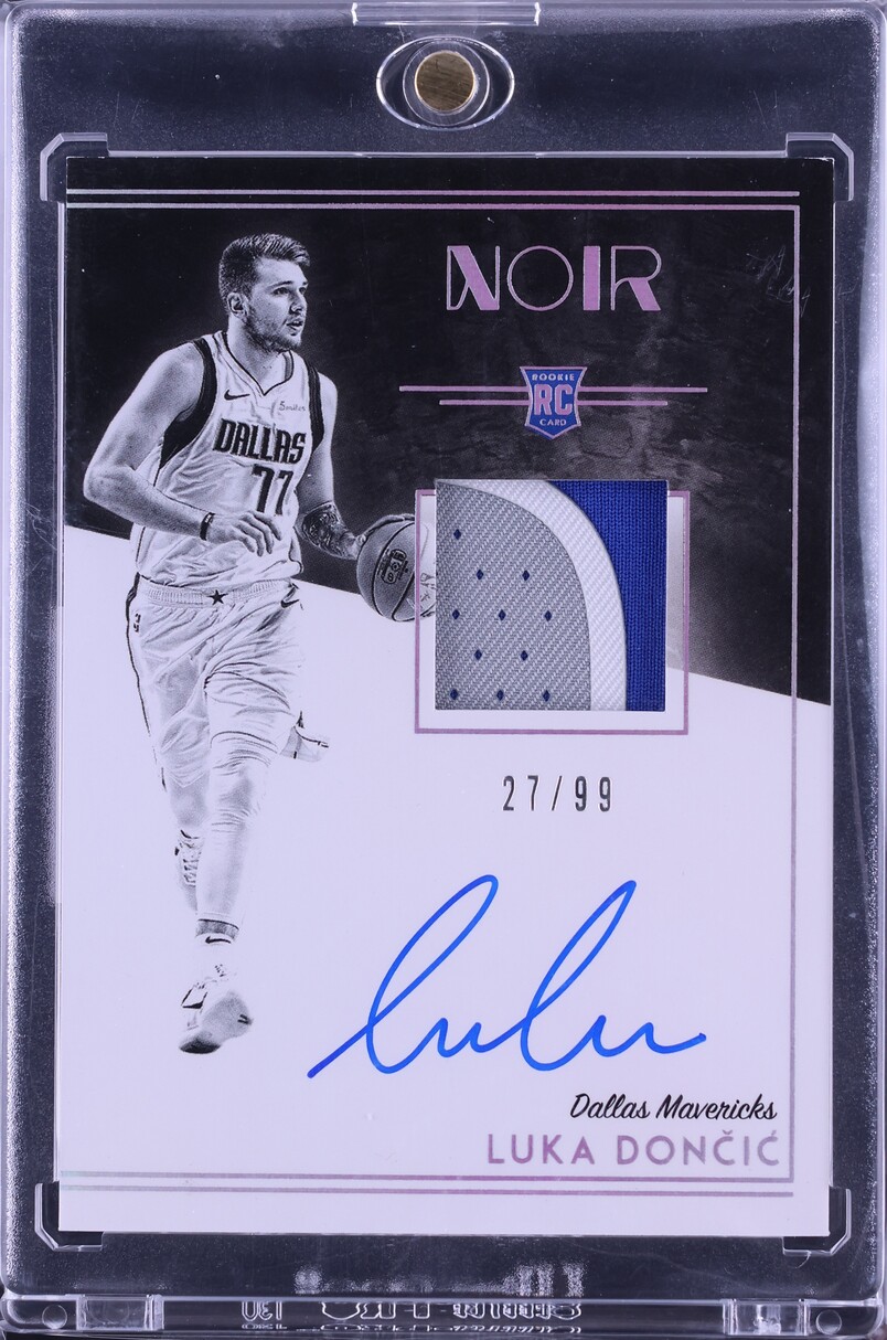 2018 Panini Noir Luka Doncic ROOKIE PATCH AUTO /99 #303 CGC AUTH on ...