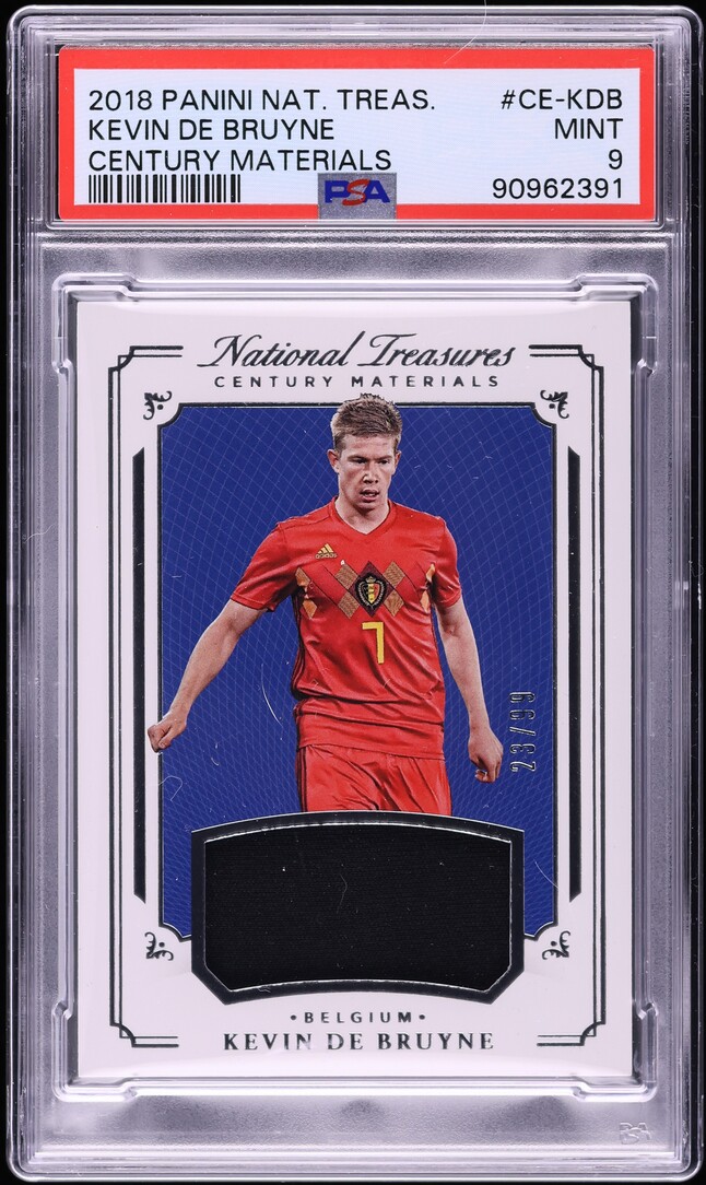 2018 National Treasures Century Kevin De Bruyne PATCH /99 #CE-KDB PSA 9 MINT on Fanatics Collect