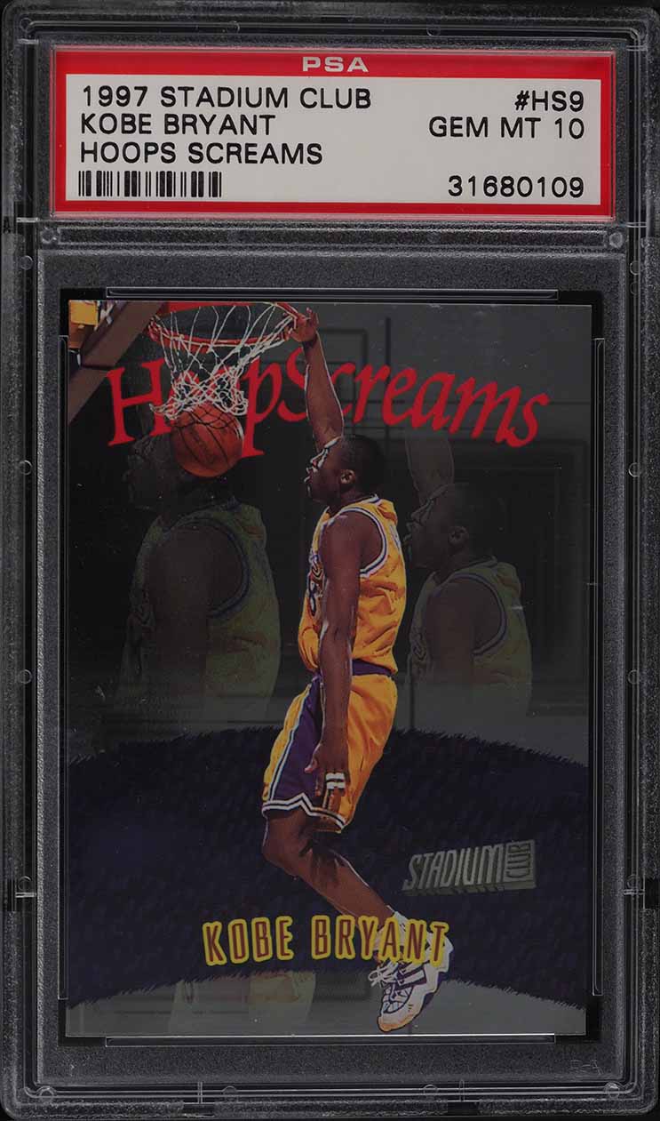 1997 Stadium Club Hoop Screams Kobe Bryant #HS9 PSA 10 GEM MINT on ...