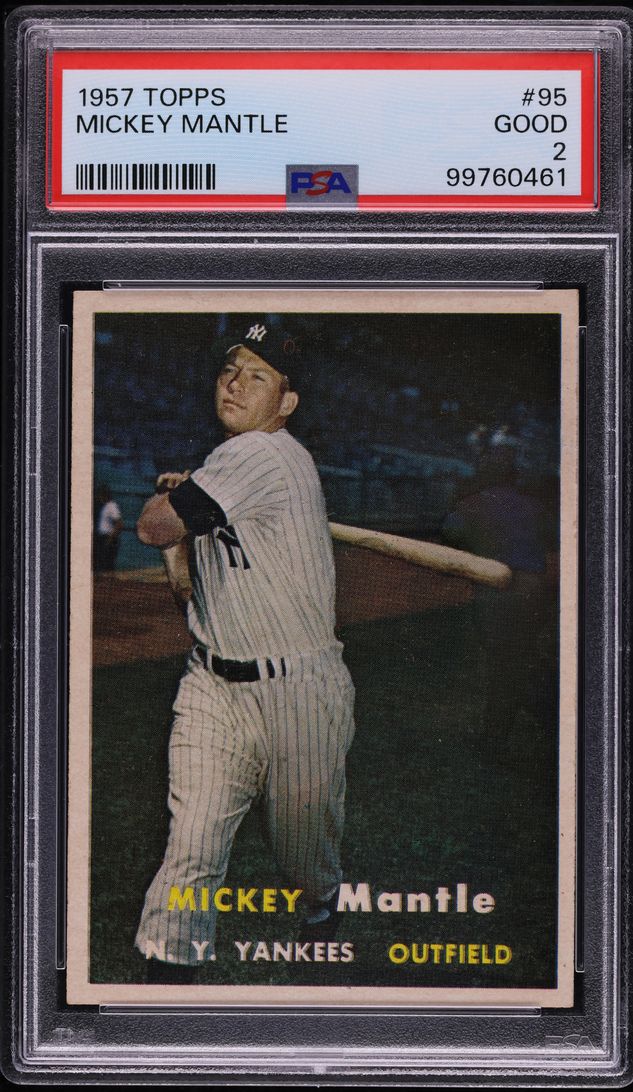 1957 Topps Mickey Mantle #95 PSA 2 GD on Fanatics Collect