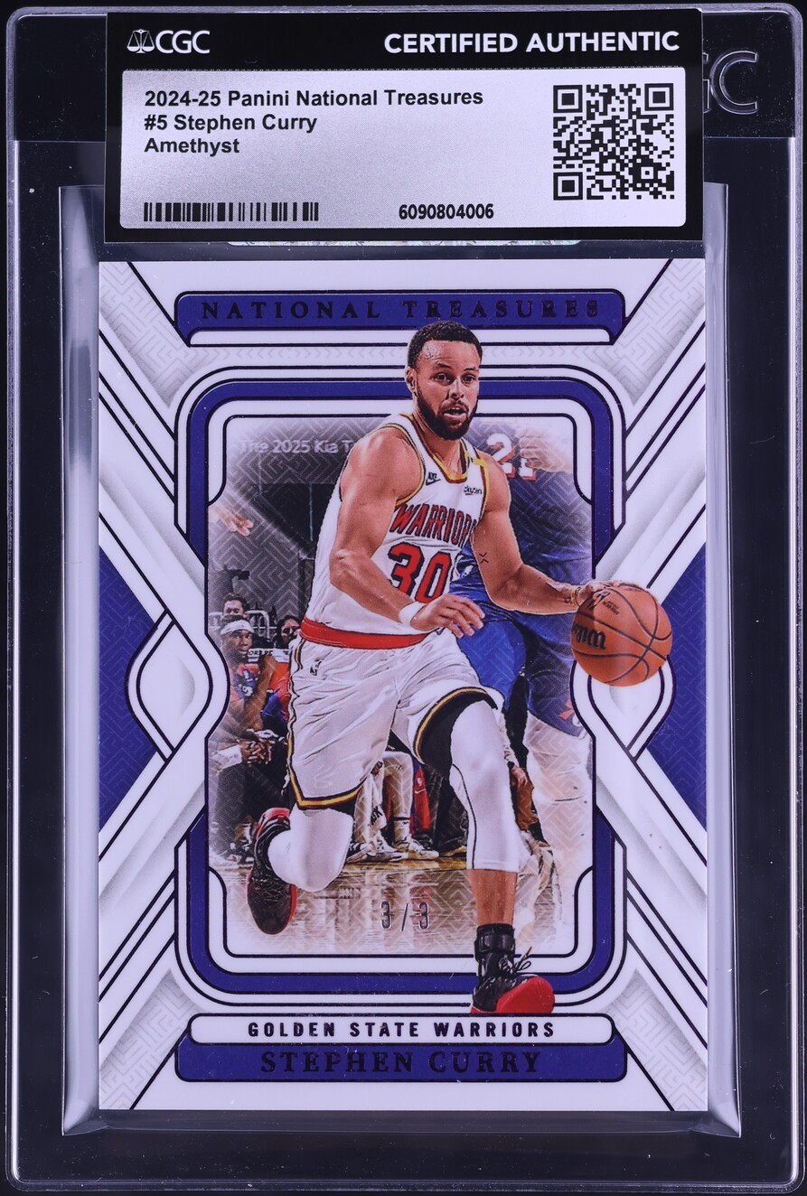 2024 National Treasures Amethyst Stephen Curry 3/3 #5 CGC AUTH on ...