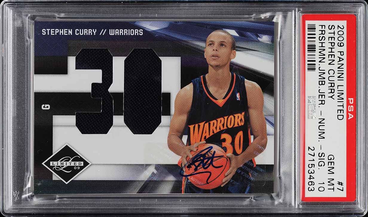 2009 Limited Freshman Jumbo JSY Stephen Curry ROOKIE PATCH AUTO /49 #7 ...