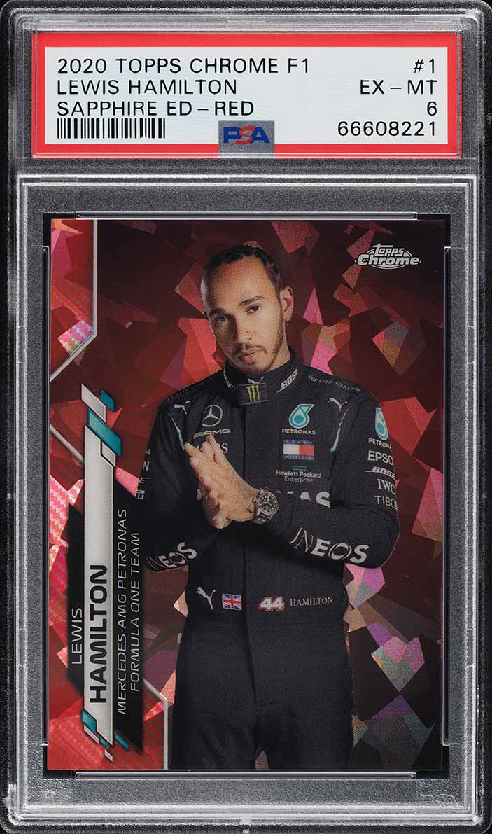 2020 Topps Chrome Formula 1 F1 Sapphire Edition Red Lewis Hamilton 5/5 ...