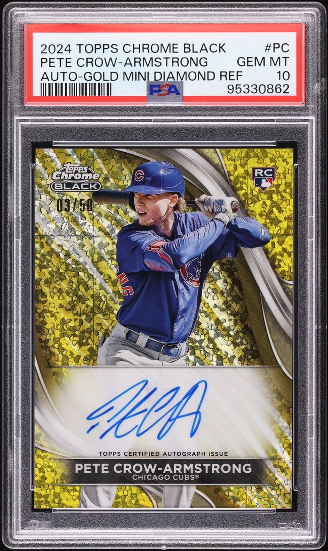 2024 Topps Chrome Black Gold Mini Diamond Refractor Pete Crow-Armstrong ...