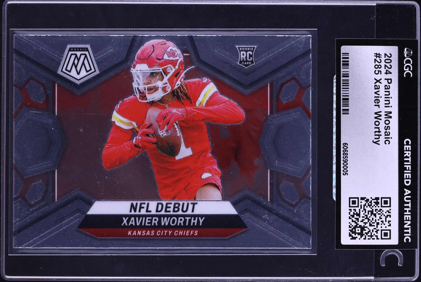 2024 Panini Mosaic NFL Debut Xavier Worthy ROOKIE #285 CGC AUTH on ...