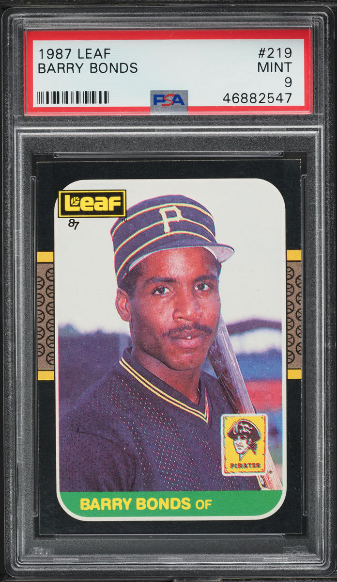1987 Leaf Barry Bonds ROOKIE #219 PSA 9 MINT on Fanatics Collect