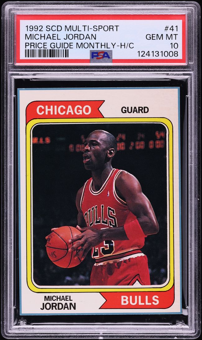 1992 SCD Multi-Sport Price Guide Monthly Hand-Cut Michael Jordan #41 ...
