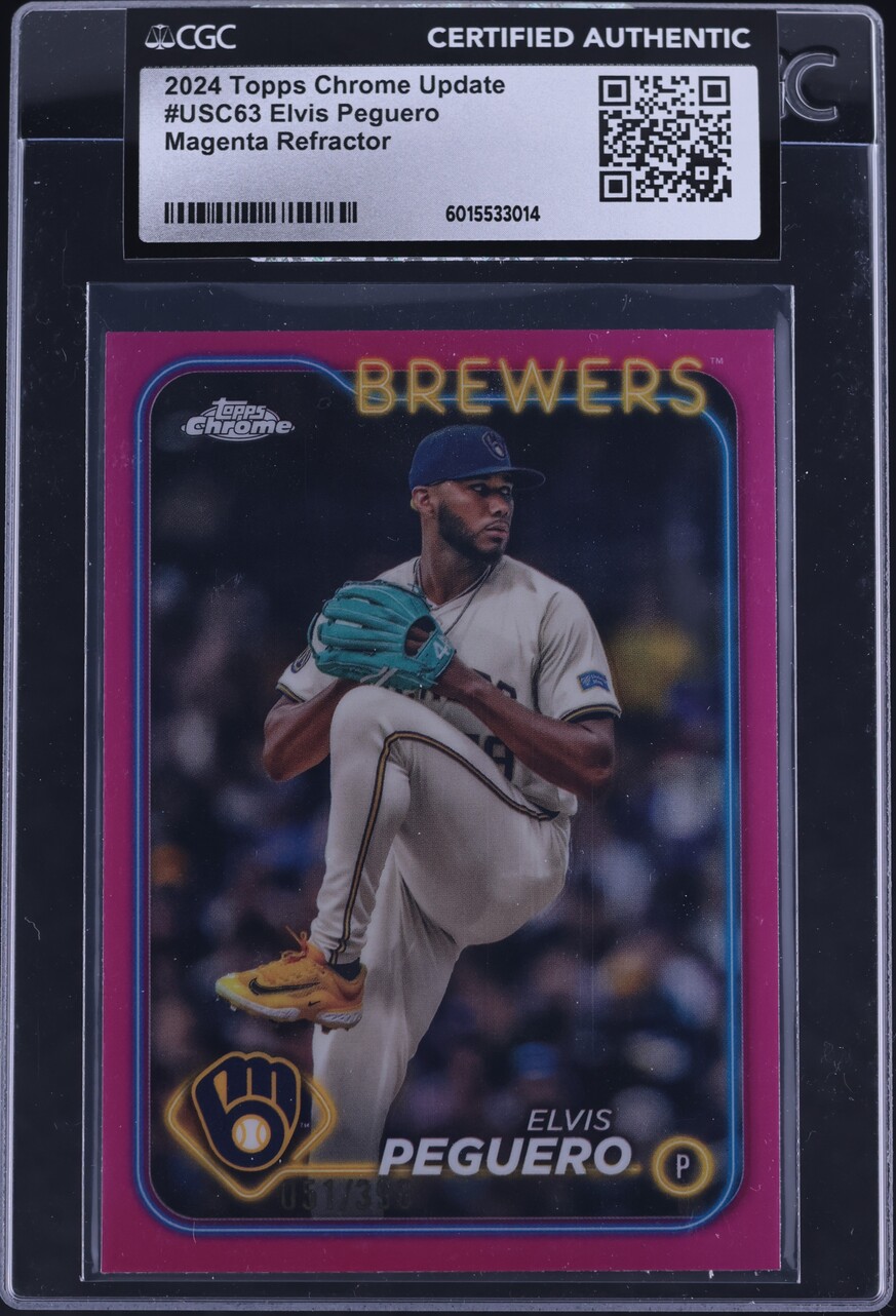 2024 Topps Chrome Update Magenta Refractor Elvis Peguero /399 #USC63 ...