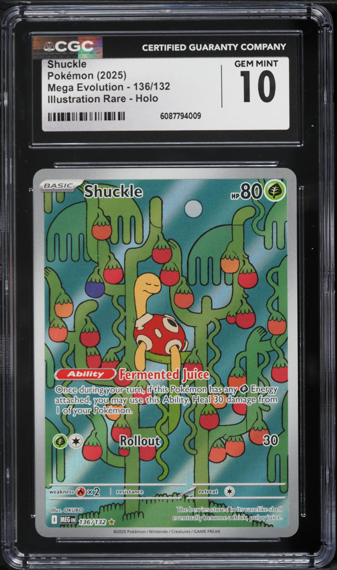 2025 Pokemon Mega Evolution IR Shuckle #136 CGC 10 GEM MINT on Fanatics ...