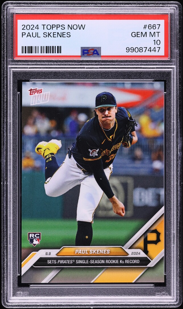 2024 Topps Now Paul Skenes ROOKIE #667 PSA 10 GEM MINT on Fanatics Collect