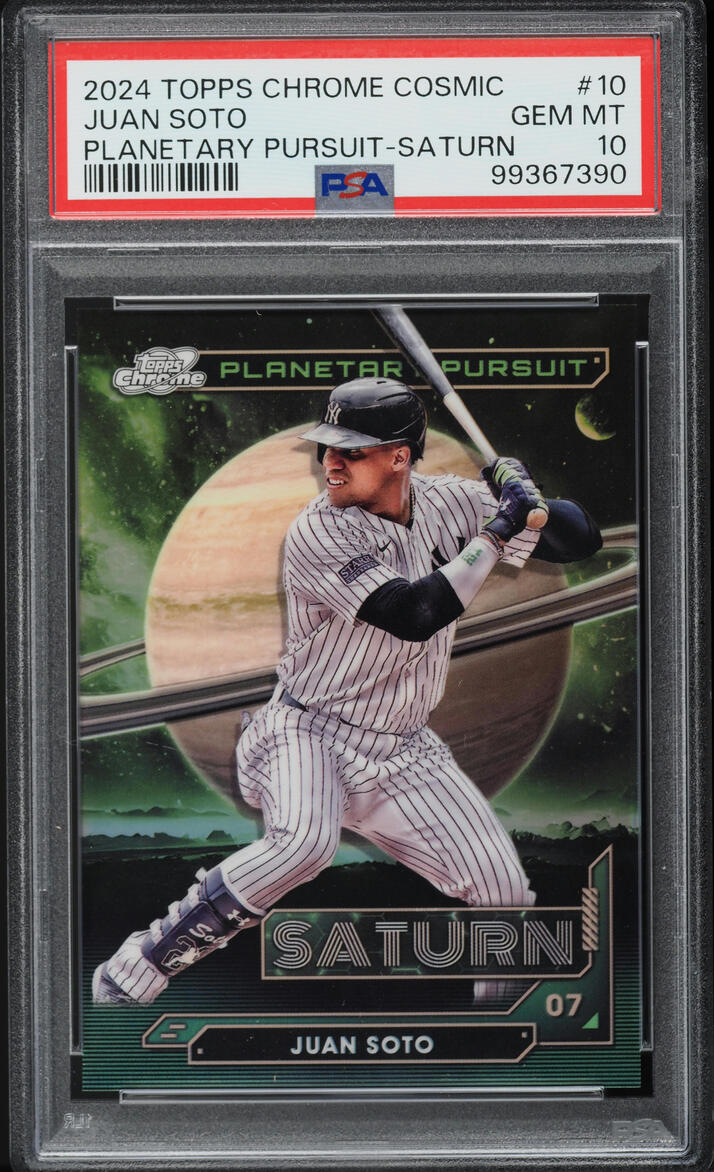 2024 Topps Chrome Cosmic Planetary Pursuit Saturn Juan Soto #10 PSA 10 ...