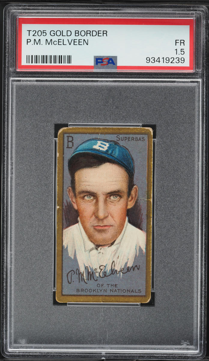 1911 T205 Gold Border Pryor McElveen PSA 1.5 FR on Fanatics Collect