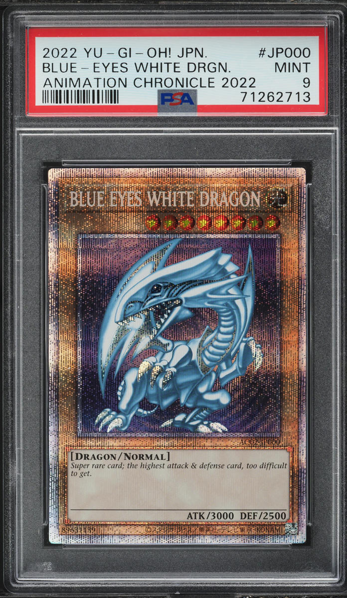 2022 Yu-Gi-Oh! Japanese Animation Chronicle Blue-Eyes White Dragon PSA 9 MINT on Fanatics Collect