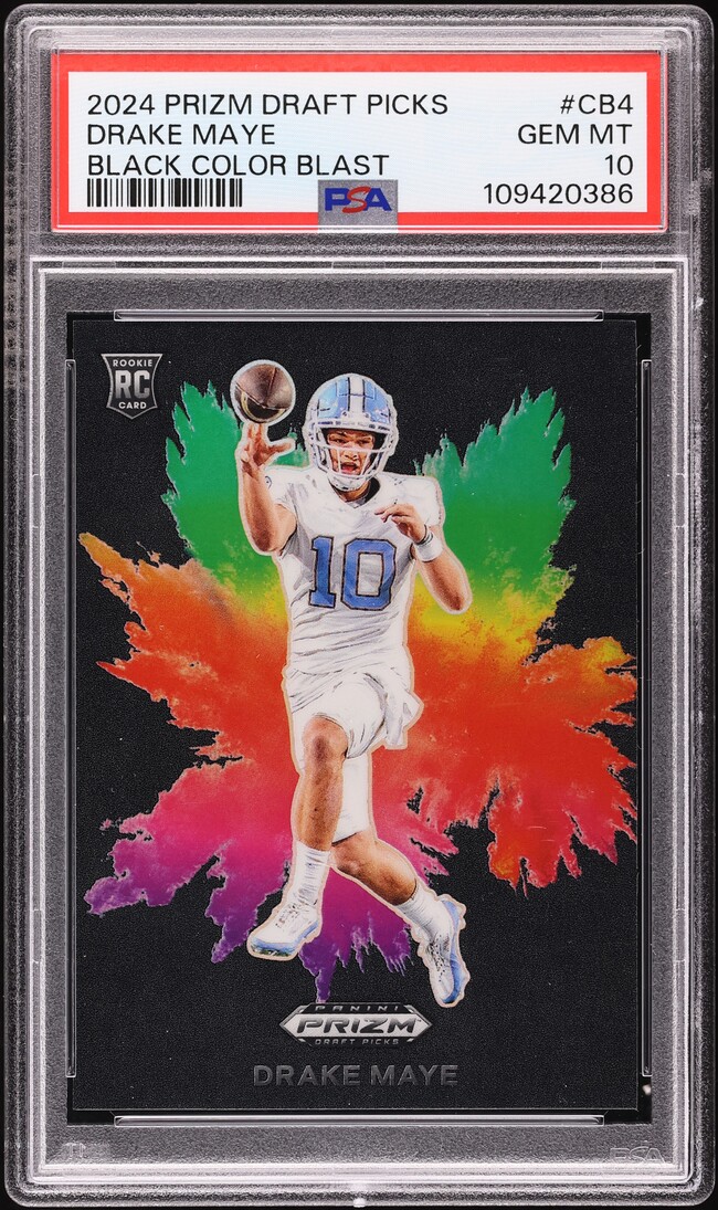 2024 Panini Prizm Draft Picks Black Color Blast Drake Maye ROOKIE #CB-4 ...