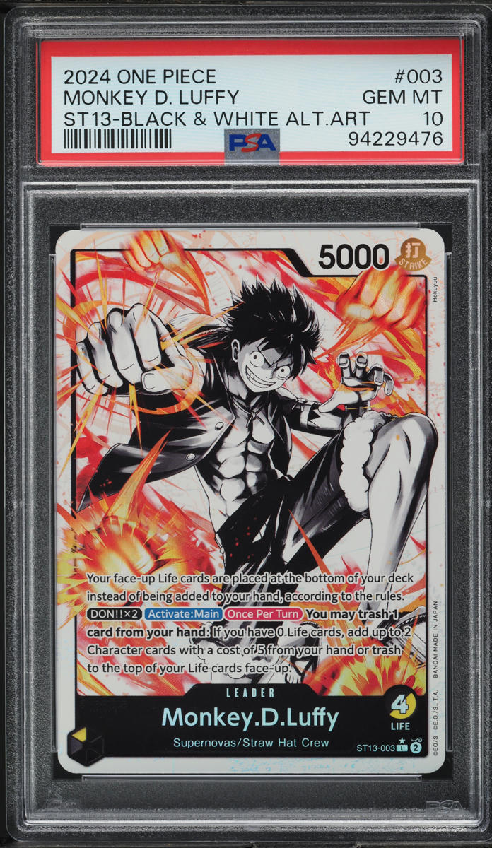 2024 One Piece The Three Brothers Alt Art Monkey D. Luffy #ST13-003 PSA ...