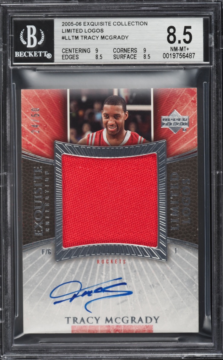 2005 Exquisite Collection Limited Logos Tracy McGrady PATCH AUTO /50 # ...